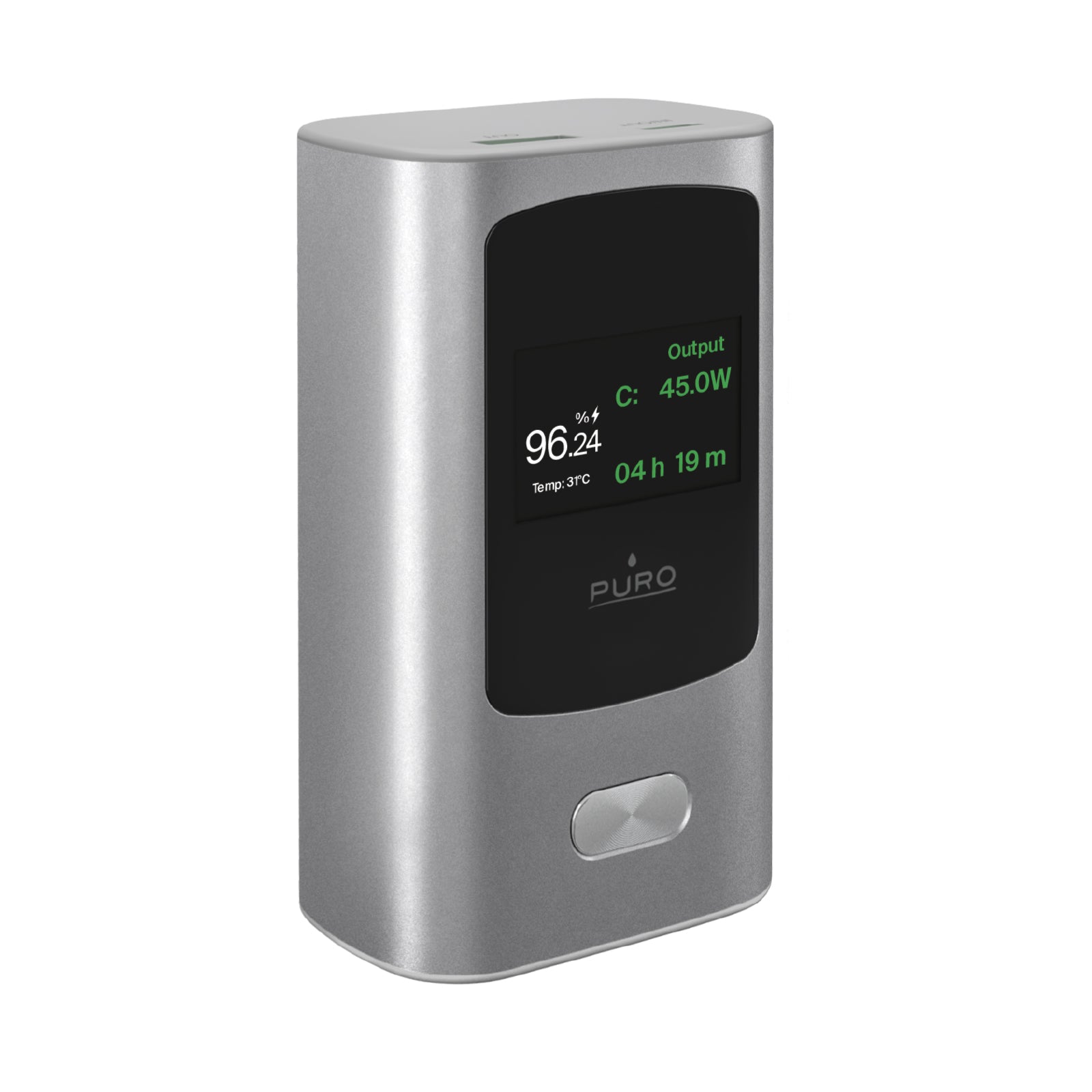 Power bank 10000 mAh con display e ricarica 45W USB-C | Puro